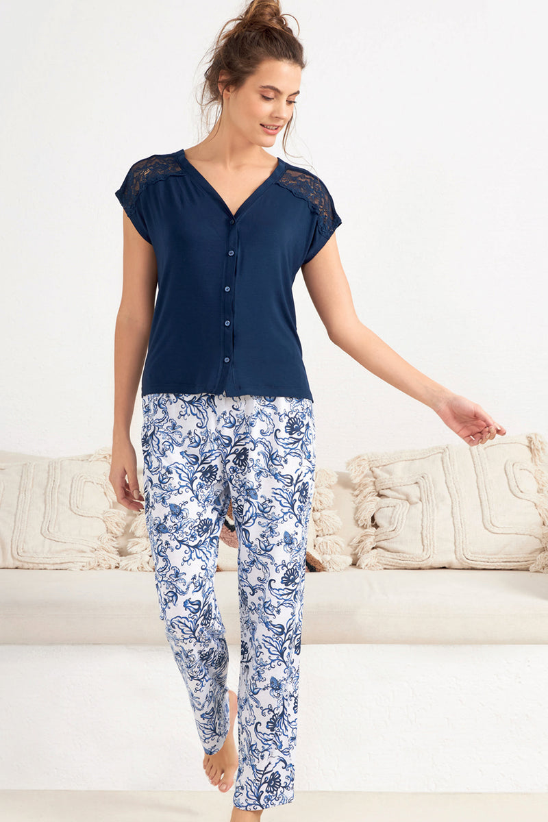 BLS - Valeria Viscose Pajama Set – British Lingerie Studio Pakistan